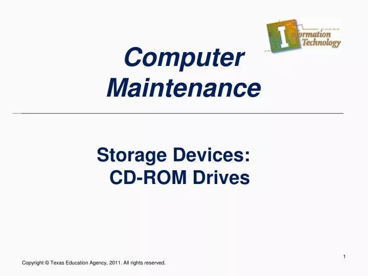PPT - Storage Devices: CD-ROM Drives PowerPoint Presentation, free ...