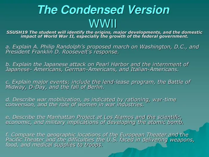 PPT - The Condensed Version WWII PowerPoint Presentation, free download ...