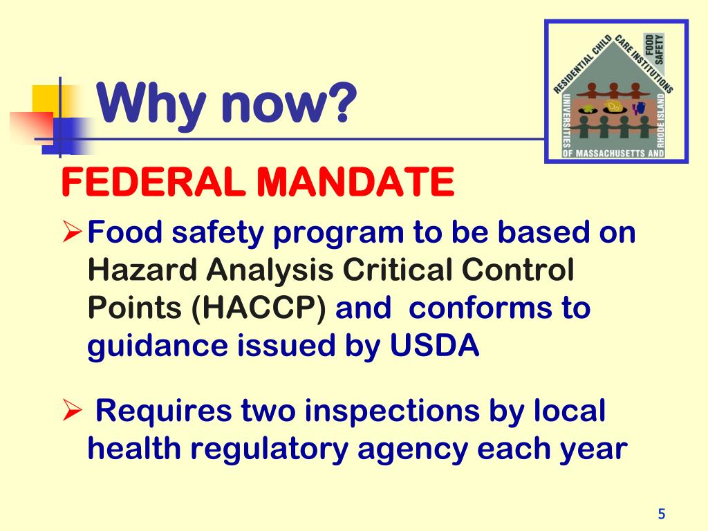 PPT - Food Safety Basics for Residential Child Care Institutions (RCCI ...