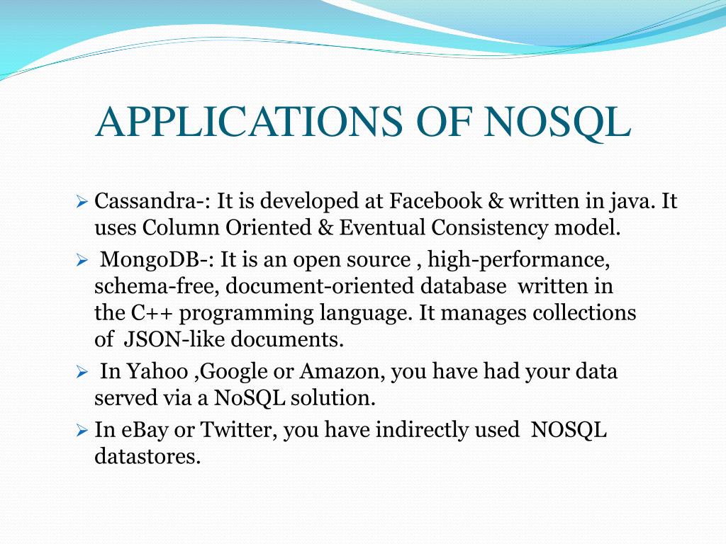 PPT - NOSQL DATABASE Not Only SQL DATABASE PowerPoint Presentation ... PPT - NOSQL DATABASE Not Only SQL DATABASE PowerPoint Presentation ...