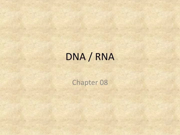 PPT - DNA / RNA PowerPoint Presentation, free download - ID:3147420