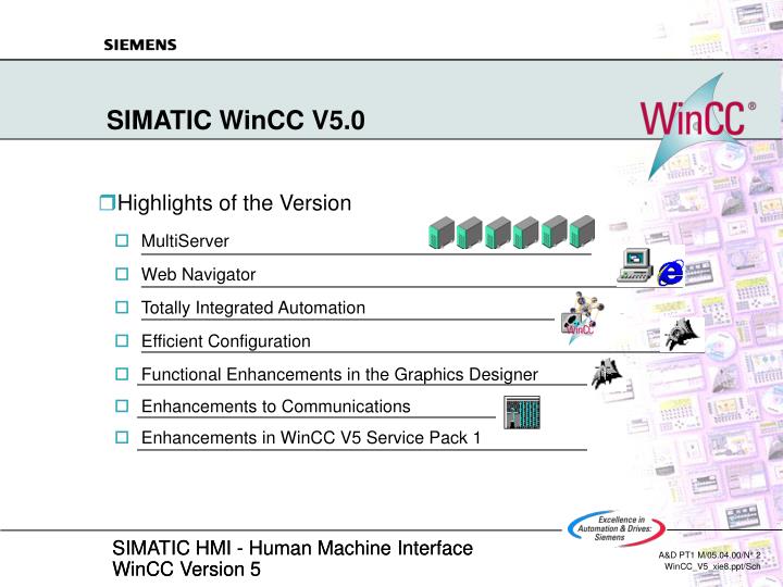PPT - SIMATIC WinCC V5.0 PowerPoint Presentation - ID:3147466