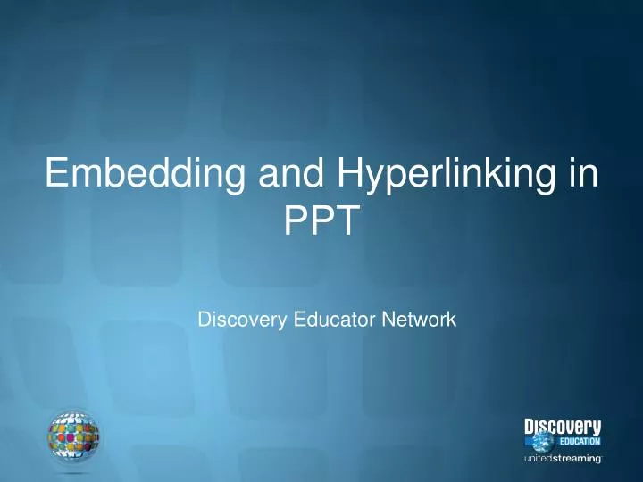 PPT - Embedding and Hyperlinking in PPT PowerPoint Presentation, free download - ID:3147524
