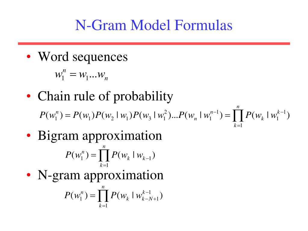 PPT - N-Gram Model Formulas PowerPoint Presentation, free download - ID ... PPT - N-Gram Model Formulas PowerPoint Presentation, free download - ID ...