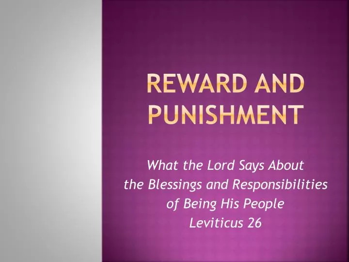 PPT - Reward and Punishment PowerPoint Presentation, free download - ID ...