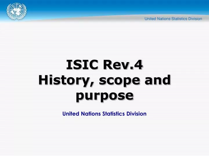 PPT - United Nations Statistics Division PowerPoint Presentation, free ...