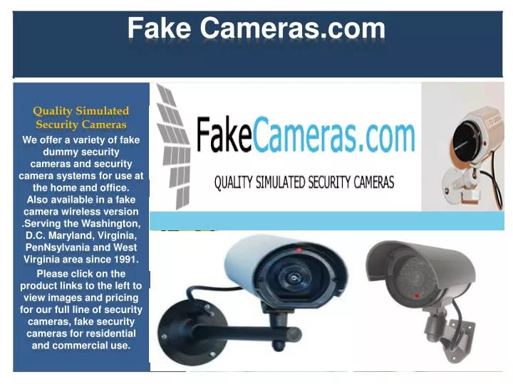 PPT - Dummy outdoor security cameras | fakecameras.com PowerPoint ...