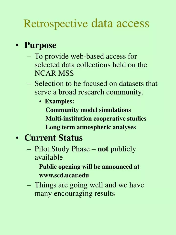 Retrospective data - hetypc