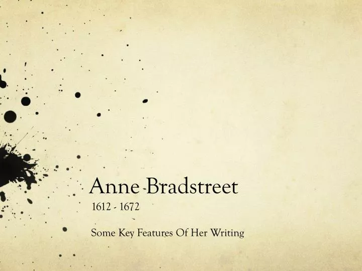 PPT - Anne Bradstreet PowerPoint Presentation, free download - ID:3150260