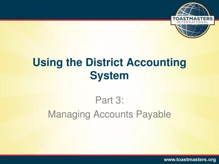 PPT - Using the District Accounting System PowerPoint Presentation ...