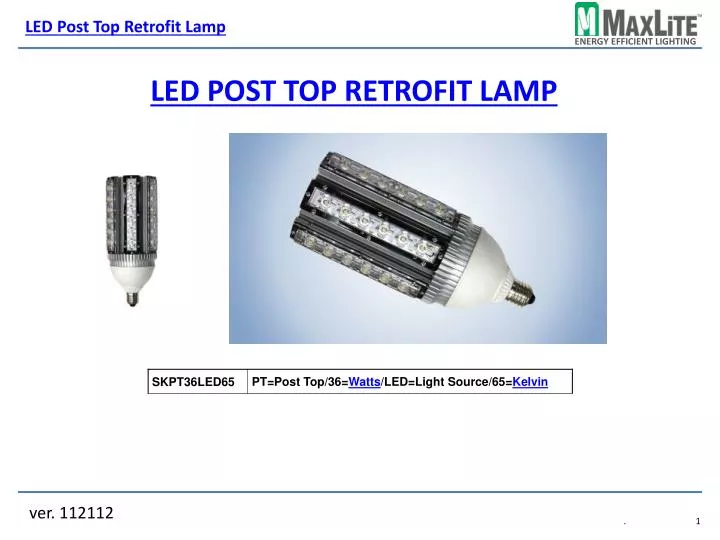 PPT - LED Post top retrofit lamp PowerPoint Presentation, free download ...