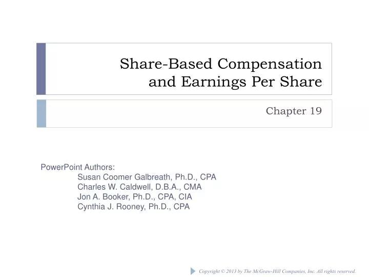 PPT - Share-Based Compensation and Earnings Per Share PowerPoint Presentation - ID:3150607