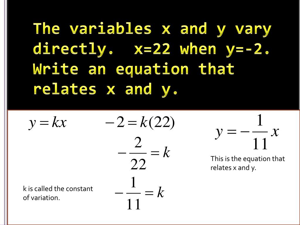 Ppt Direct Variation Powerpoint Presentation Free Download Id 3150974