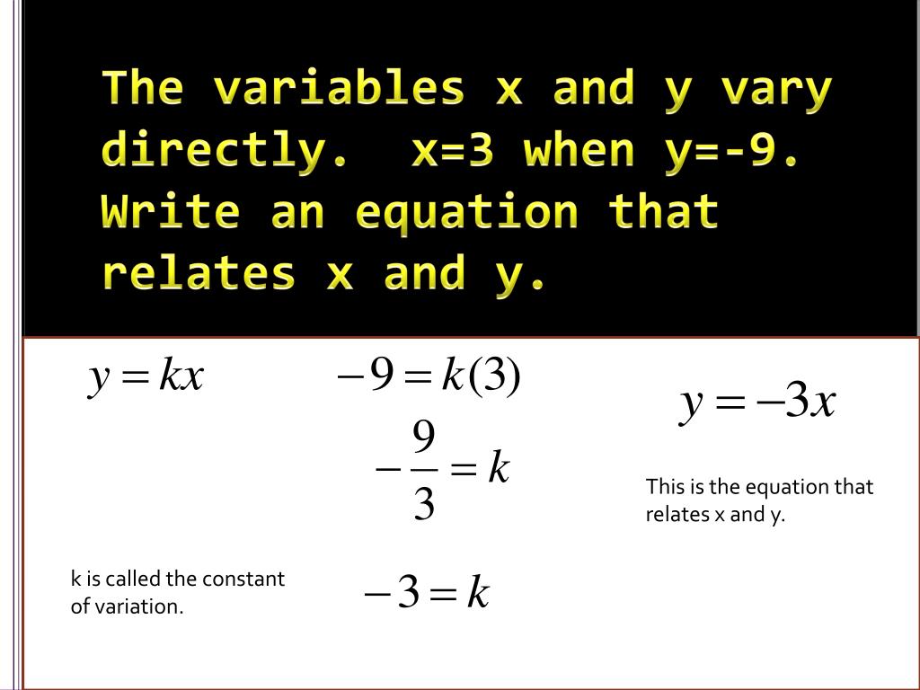 Ppt Direct Variation Powerpoint Presentation Free Download Id 3150974