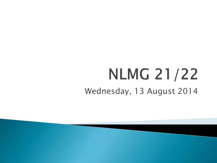 PPT - NLMG 21/22 PowerPoint Presentation, free download - ID:3151105