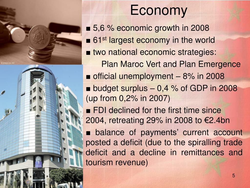 PPT - Moroccan economy in the context of the financial and economic ...