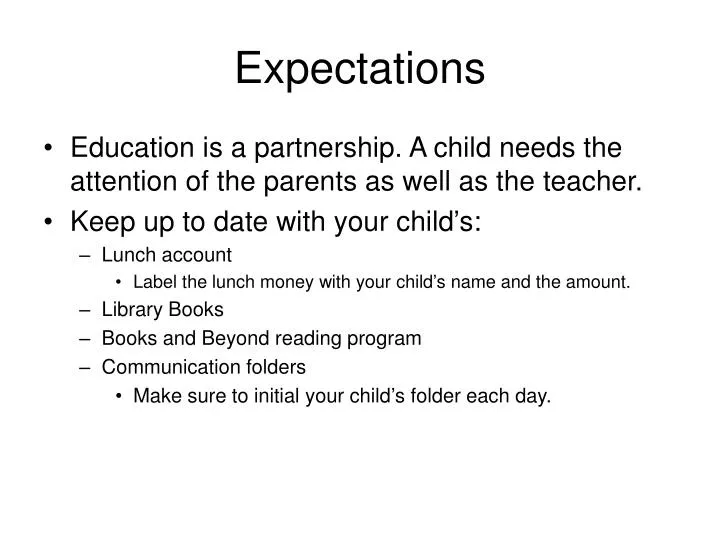 PPT - Expectations PowerPoint Presentation, free download - ID:3151573