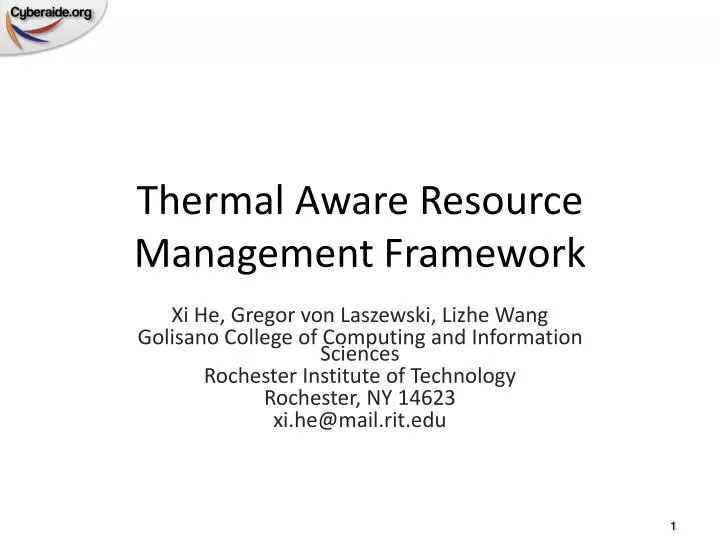 PPT - Thermal Aware Resource Management Framework PowerPoint ... PPT - Thermal Aware Resource Management Framework PowerPoint ...