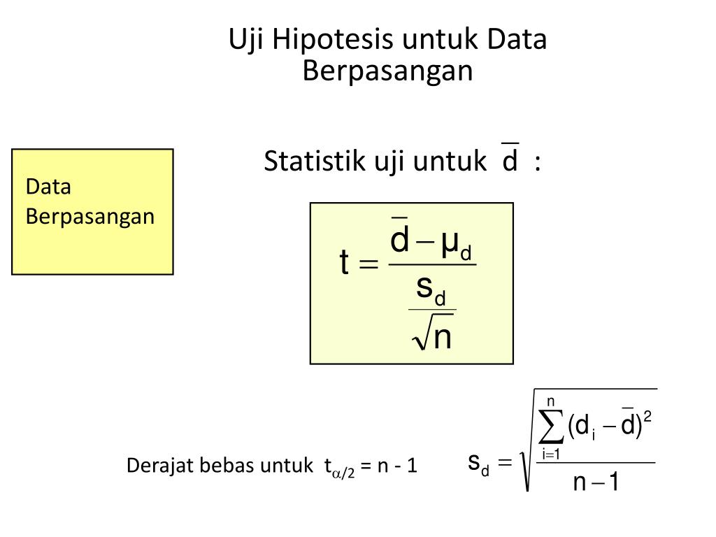 PPT - Uji Hipotesis Dua Populasi PowerPoint Presentation, free download ...
