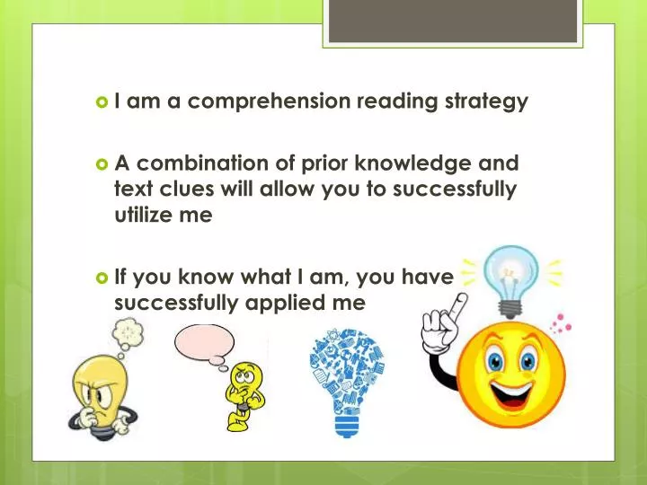 PPT - I am a comprehension reading strategy PowerPoint Presentation ...