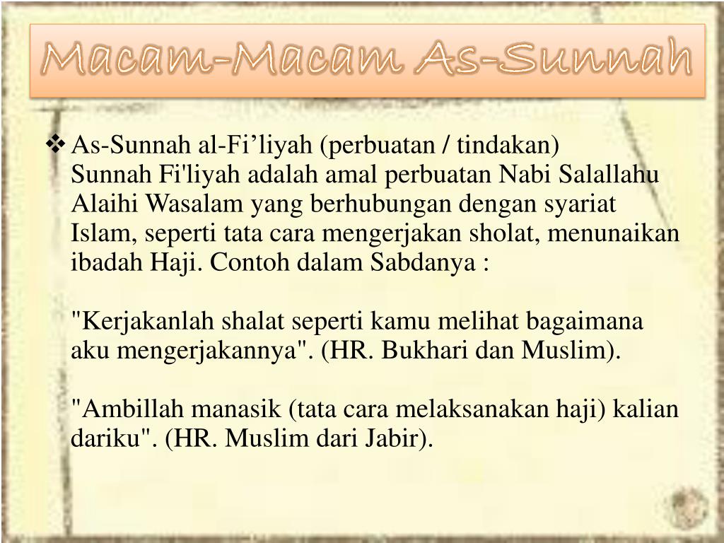 PPT - SUMBER AJARAN ISLAM A S-SUNNAH PowerPoint Presentation, free ...