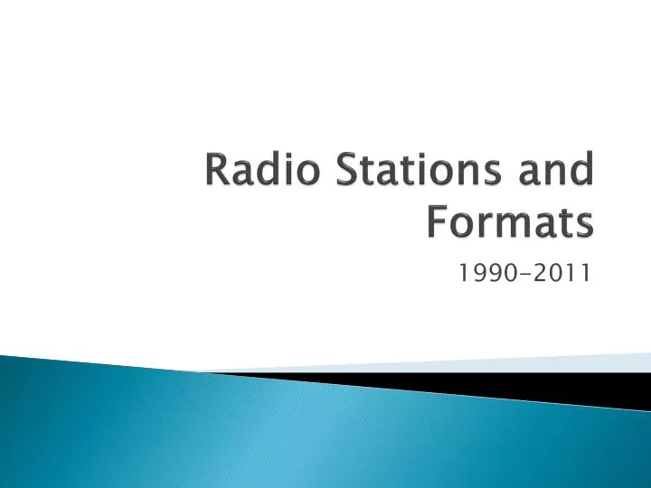 PPT - Radio Stations and Formats PowerPoint Presentation, free download ...