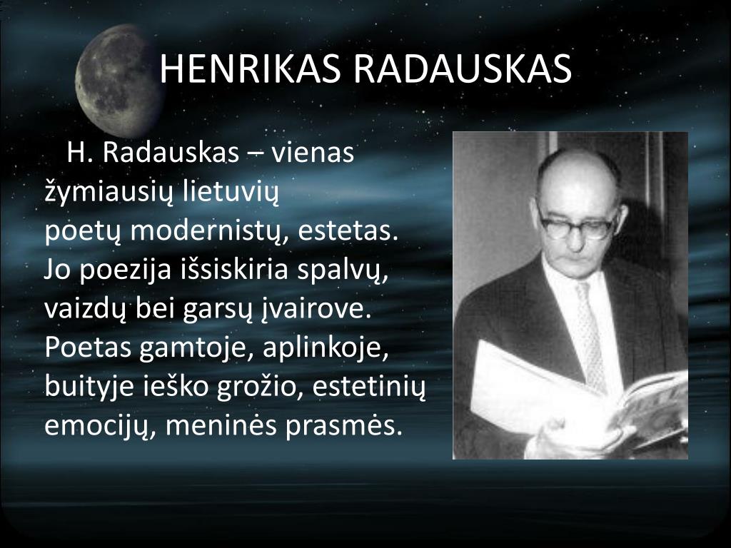 PPT - Henrikas Radauskas „PAVASARIO NAKTIS“ PowerPoint Presentation ...