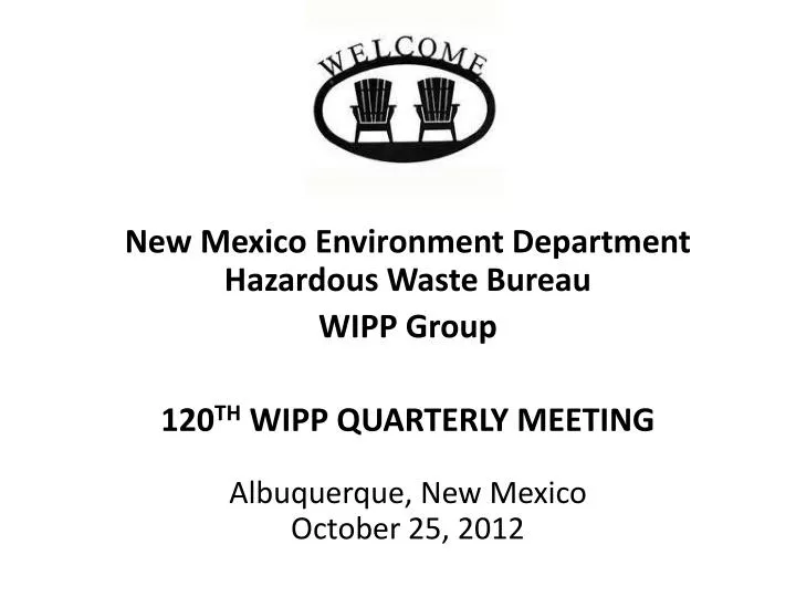 PPT - New Mexico Environment Department Hazardous Waste Bureau WIPP ...