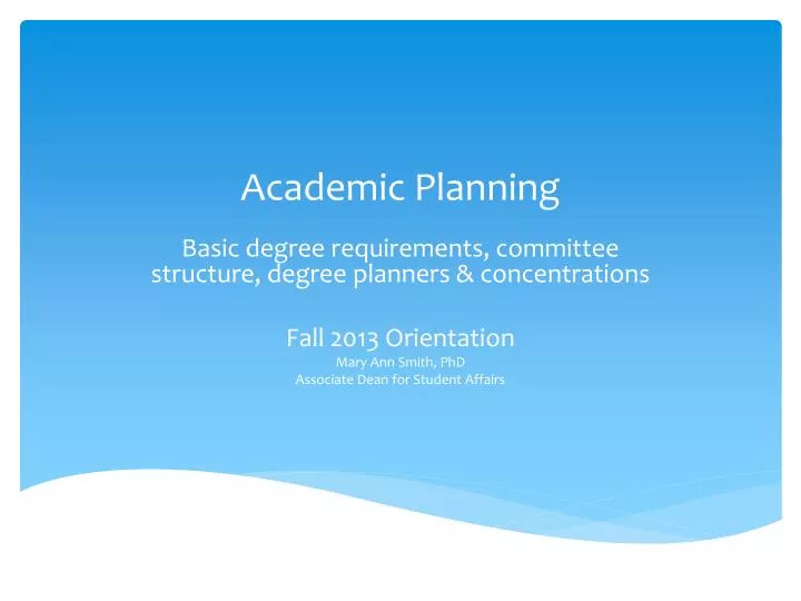 PPT - Academic Planning PowerPoint Presentation, free download - ID:3153818