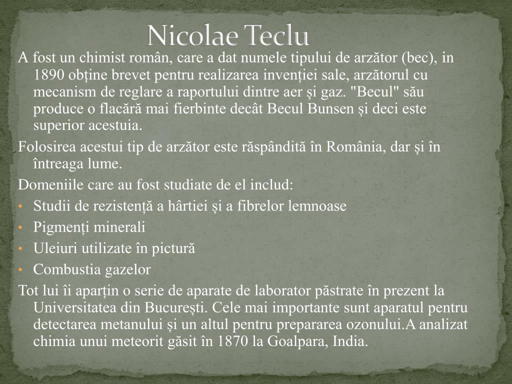 PPT - Figuri de chimisti romani si straini si contributia lor la ...