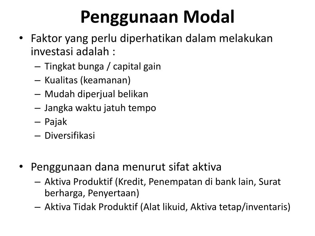 PPT - Manajemen Modal Bank (The Management of Capital) PowerPoint ...