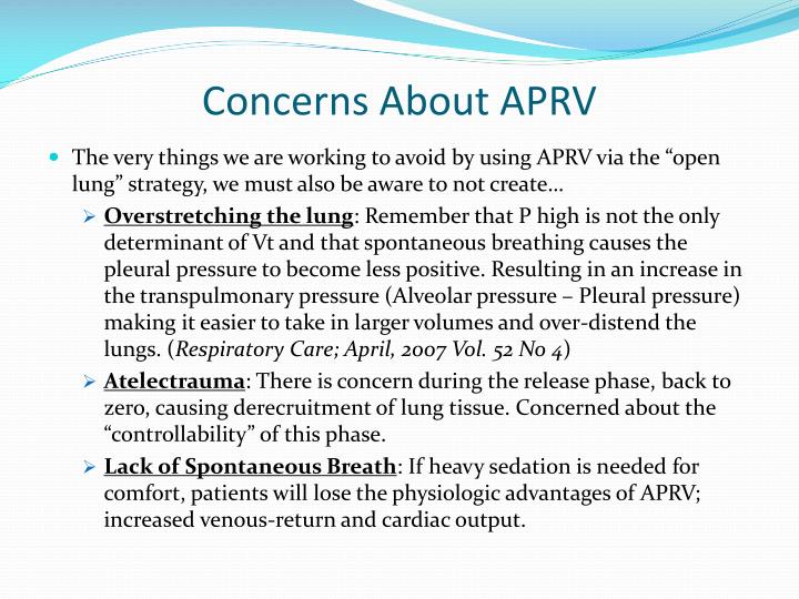 PPT - Airway Pressure Release Ventilation APRV PowerPoint Presentation ...