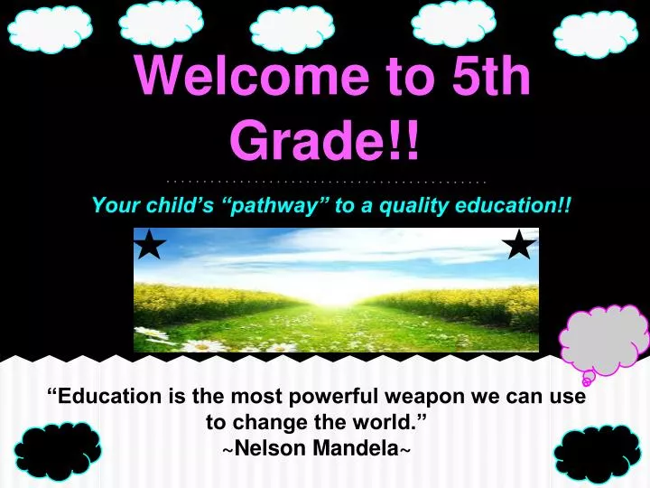 PPT - Welcome to 5th Grade!! PowerPoint Presentation, free download ...
