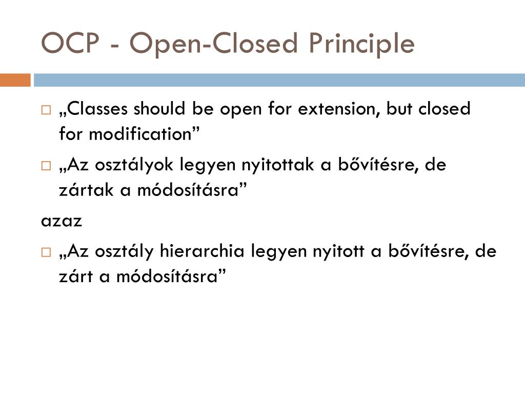 PPT - Principles of Object-Oriented Design: Critical Analysis by Kusper ...