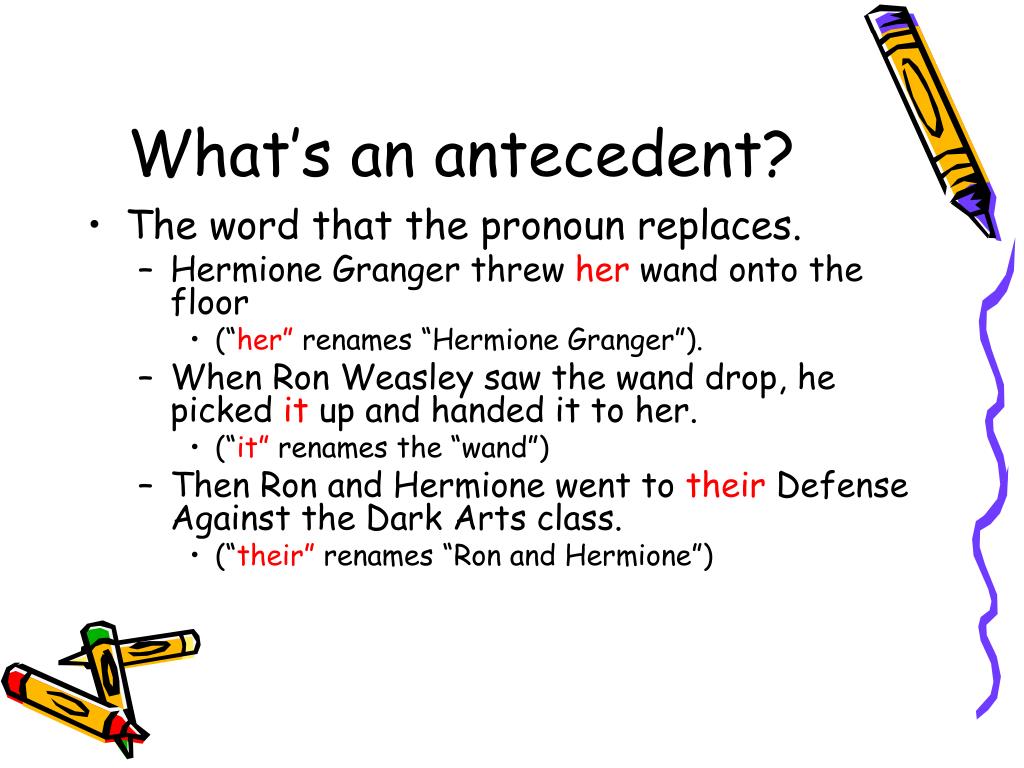 PPT - Pronoun-Antecedent Agreement PowerPoint Presentation, free ...