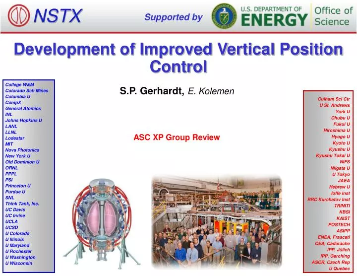 PPT - Development of Improved Vertical Position Control PowerPoint ...