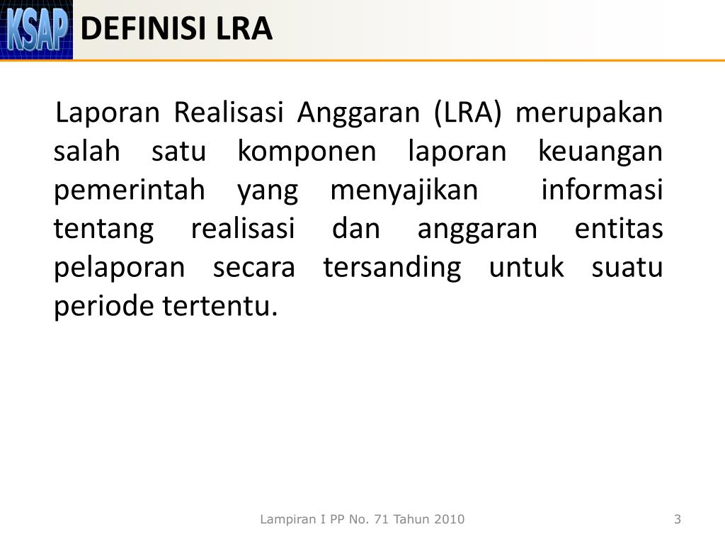 PPT - PSAP NO. 0 2 LAPORAN REALISASI ANGGARAN PowerPoint Presentation ...