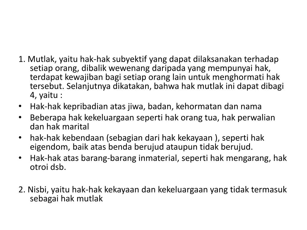 PPT - SUBYEK HUKUM DAN KECAKAPAN DALAM HUKUM PowerPoint Presentation ...