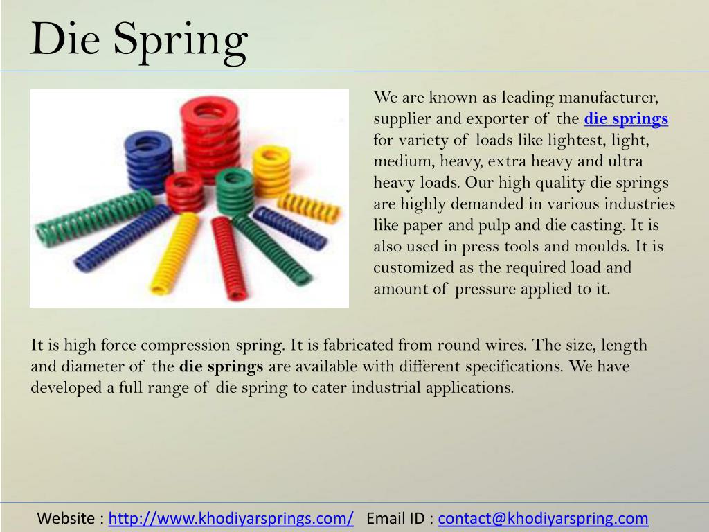 PPT - Die Springs | Die Springs Manufacturers | Die Springs PowerPoint ...