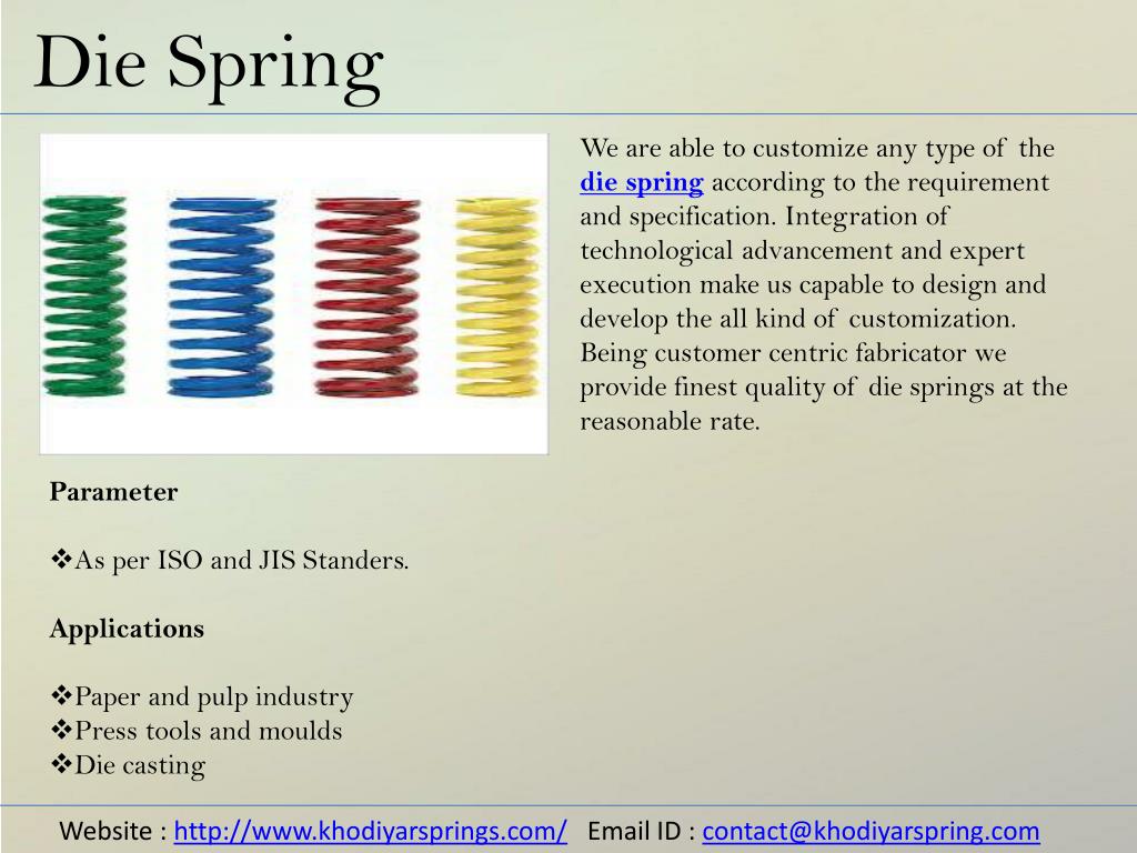 PPT - Die Springs | Die Springs Manufacturers | Die Springs PowerPoint ...