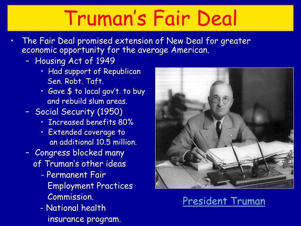 PPT - Analyzing Truman's Fair Deal and Third Parties in Mid-20th ...