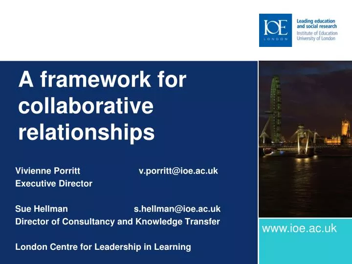 PPT - A framework for collaborative relationships PowerPoint ...