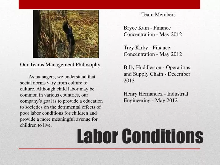 PPT - Labor Conditions PowerPoint Presentation, free download - ID:3157284