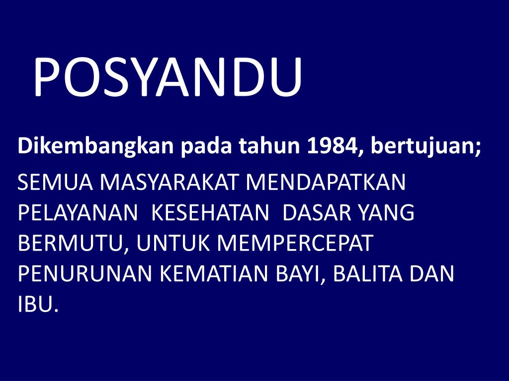 PPT - AKSELERASI PELAYANAN KB BERBASIS COMUNITAS (REVITALISASI POSYANDU ...