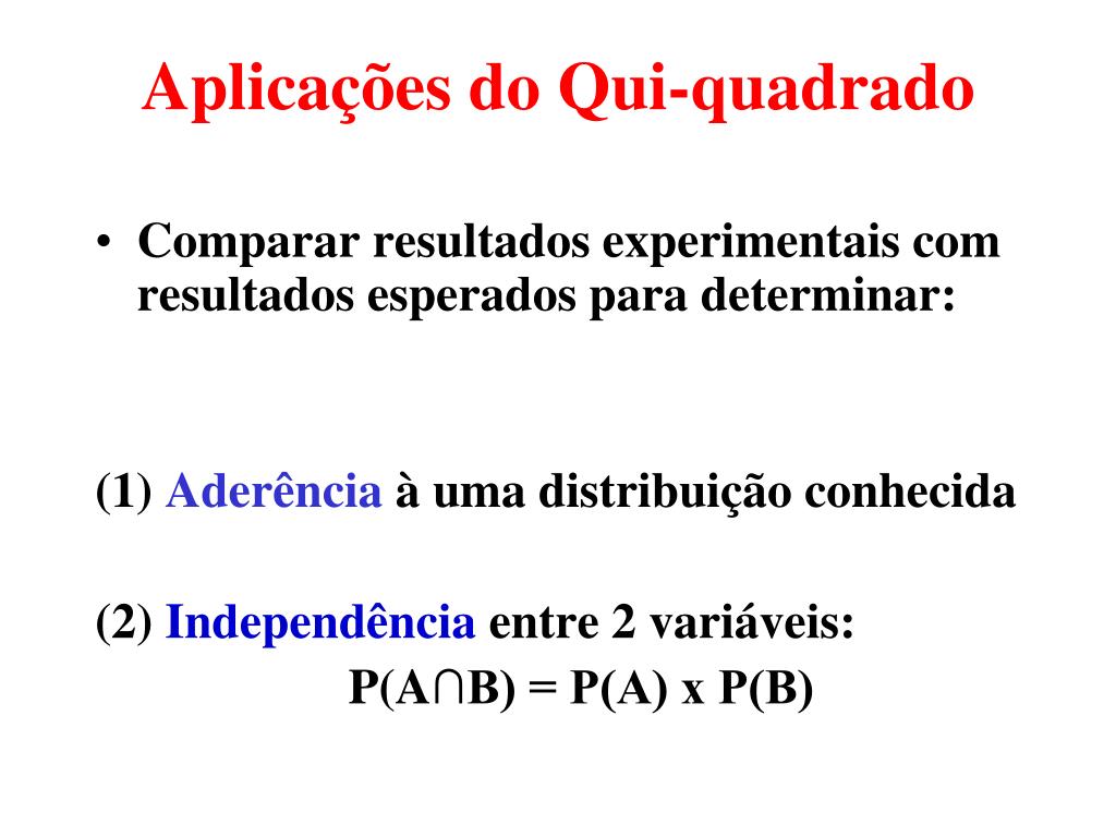 PPT - Qui-quadrado características gerais PowerPoint Presentation, free ...