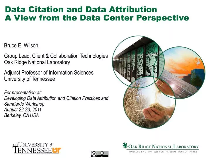PPT - Data Citation and Data Attribution A View from the Data Center ...