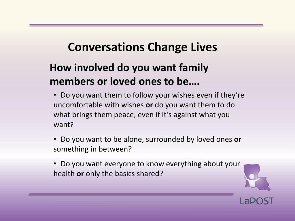 PPT - Conversations Change Lives Advance Care Planning: It All Begins ...