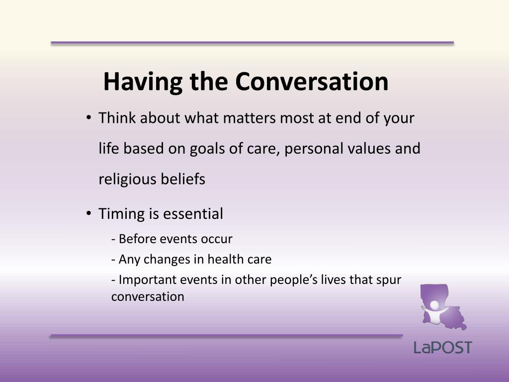 PPT - Conversations Change Lives Advance Care Planning: It All Begins ...