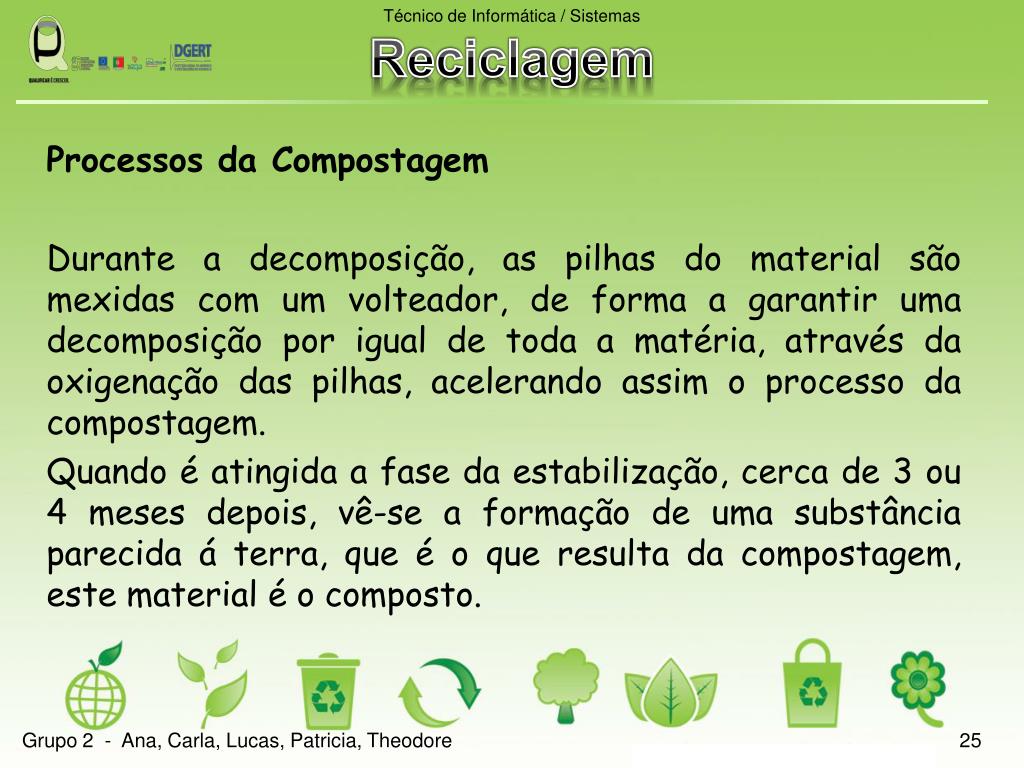 PPT - Materiais recicláveis, Processo de reciclagem PowerPoint ...