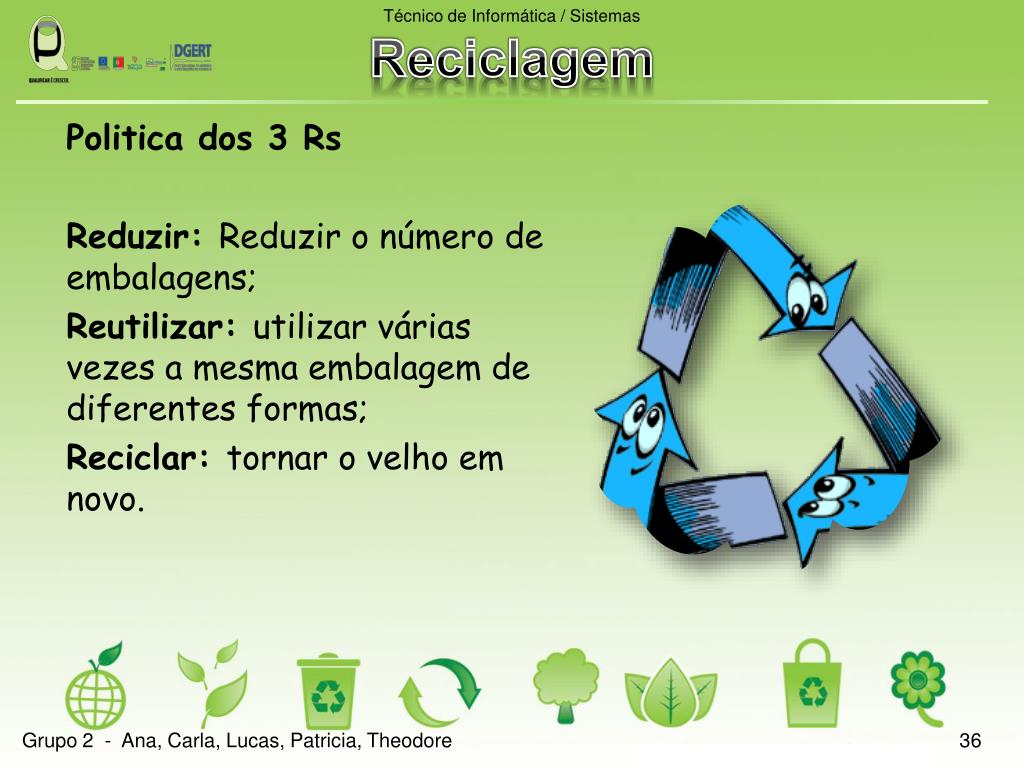 PPT - Materiais recicláveis, Processo de reciclagem PowerPoint ...